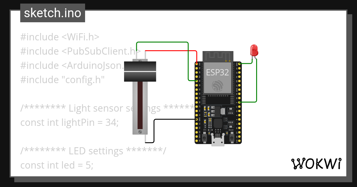 nightLight - Wokwi ESP32, STM32, Arduino Simulator
