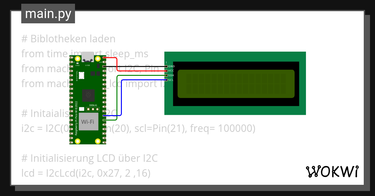 lcd-1602-display - Wokwi ESP32, STM32, Arduino Simulator