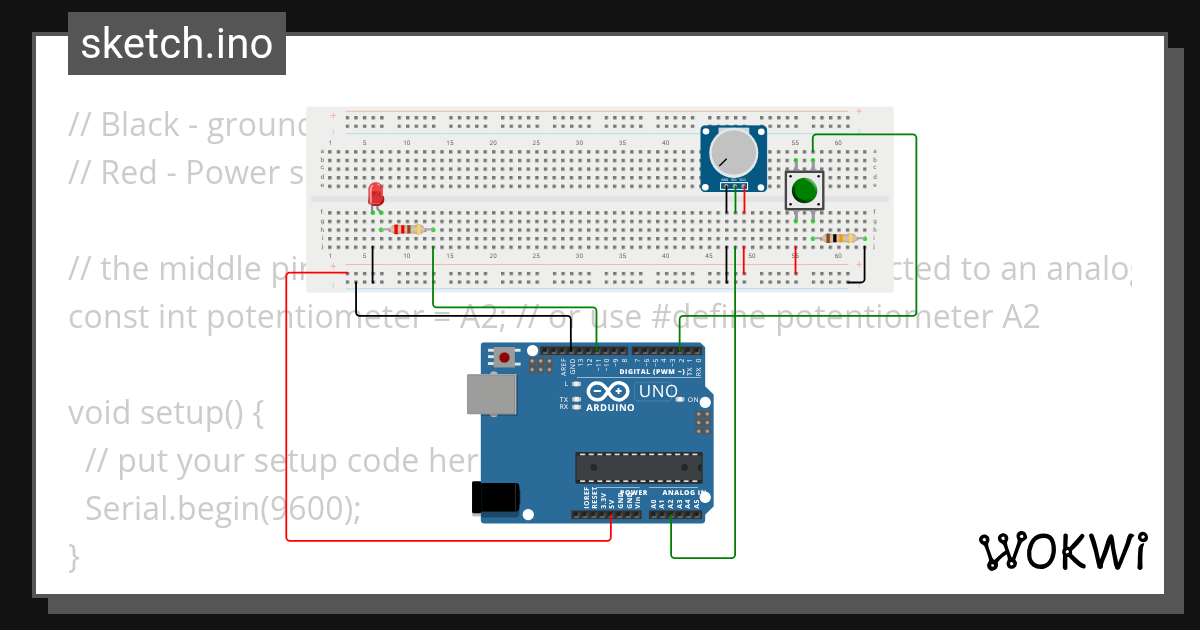Potentiometer - Wokwi ESP32, STM32, Arduino Simulator