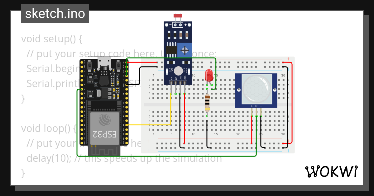 Iluminação inteligente - Wokwi ESP32, STM32, Arduino Simulator