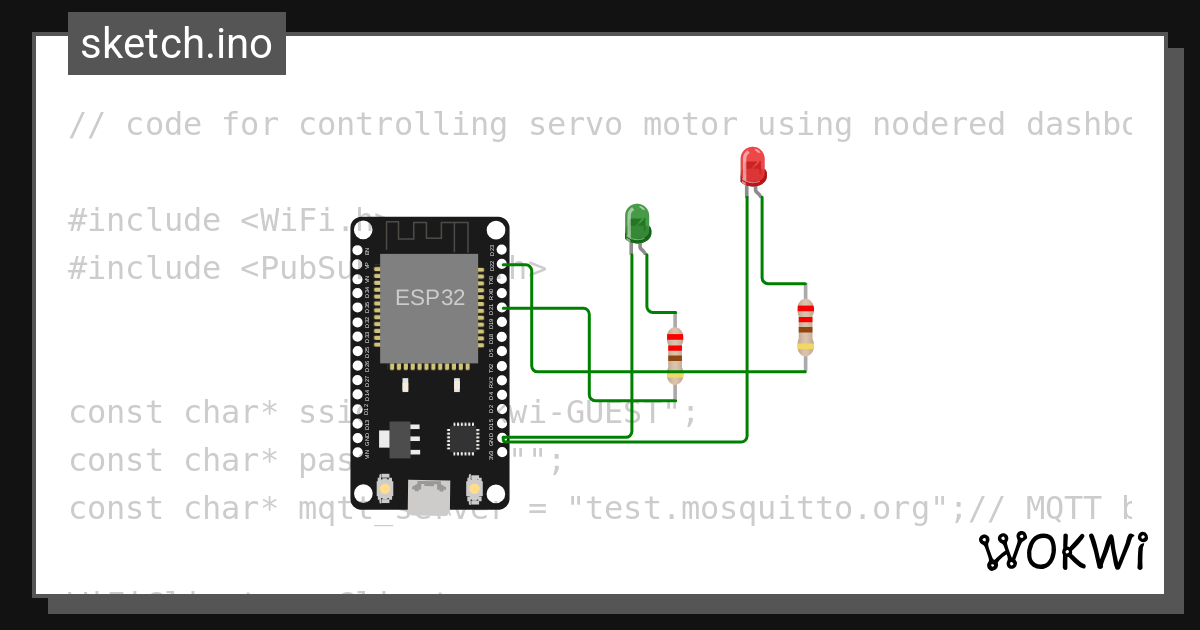 2leds 2switchers Wokwi Esp32 Stm32 Arduino Simulator