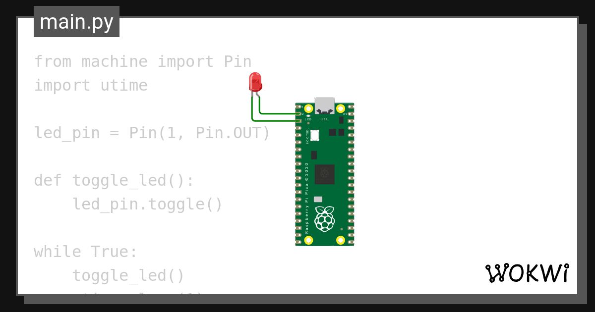 Flashing Led Wokwi Esp32 Stm32 Arduino Simulator