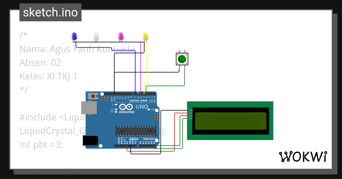 j - Wokwi ESP32, STM32, Arduino Simulator