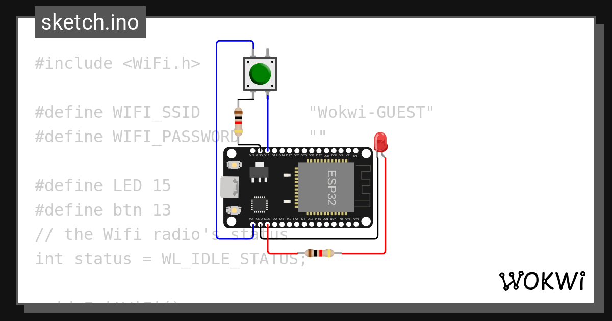 Scan Wifi With Button Wokwi Esp32 Stm32 Arduino Simulator 2426