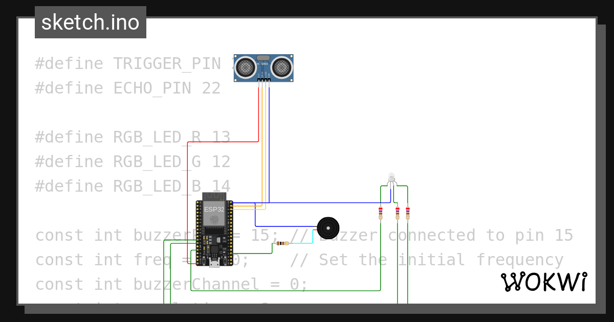 Distance Sensor Real Wokwi Esp32 Stm32 Arduino Simulator 9034