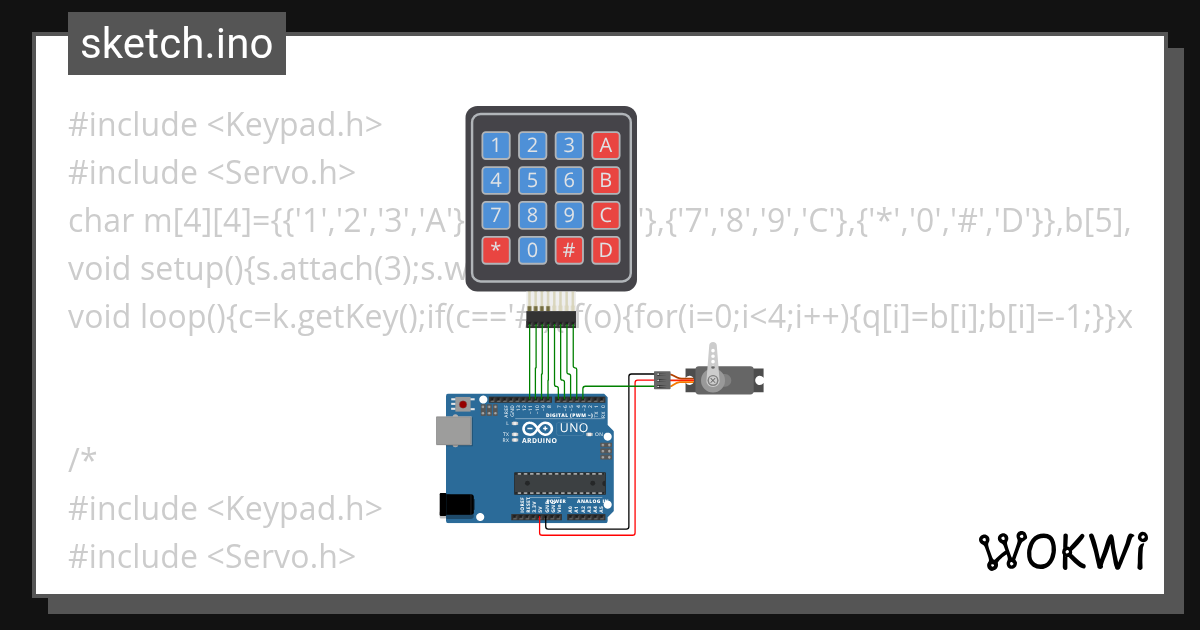 Keypad Wokwi Esp32 Stm32 Arduino Simulator 9405