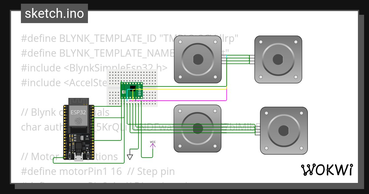 Motor Car Wokwi Esp32 Stm32 Arduino Simulator 1827