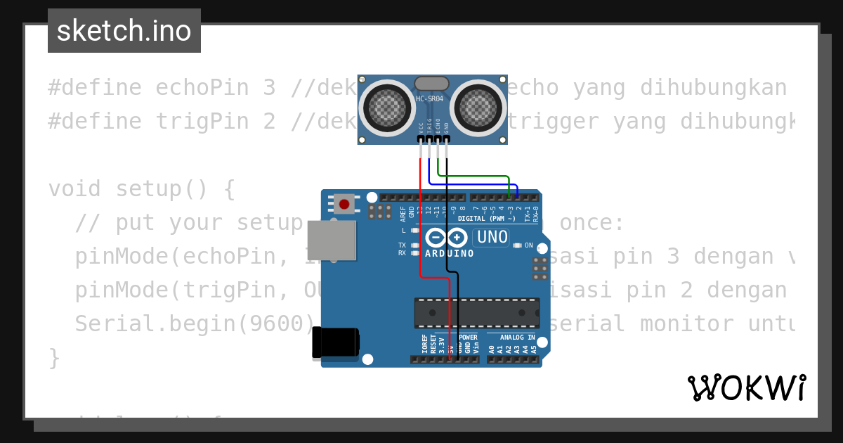 Ultrasonik Wokwi Esp32 Stm32 Arduino Simulator 3332