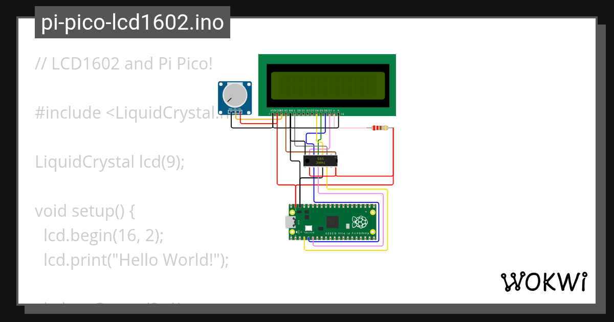 Pi Pico O Wokwi Esp32 Stm32 Arduino Simulator