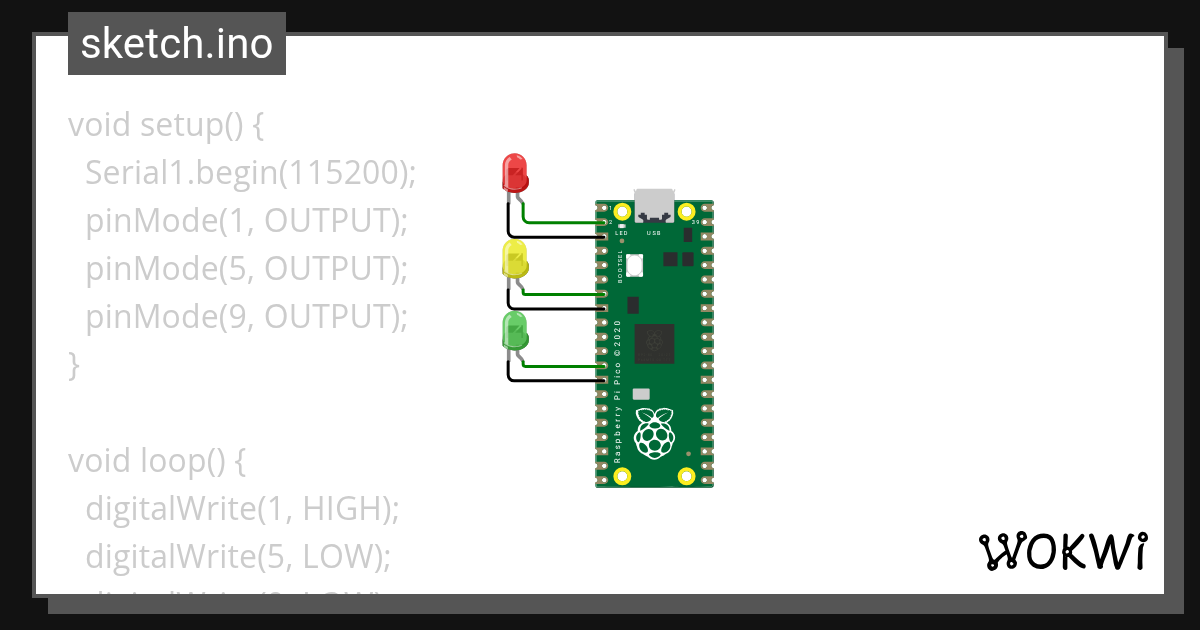 Program 10: Raspberry Pi - Wokwi ESP32, STM32, Arduino Simulator
