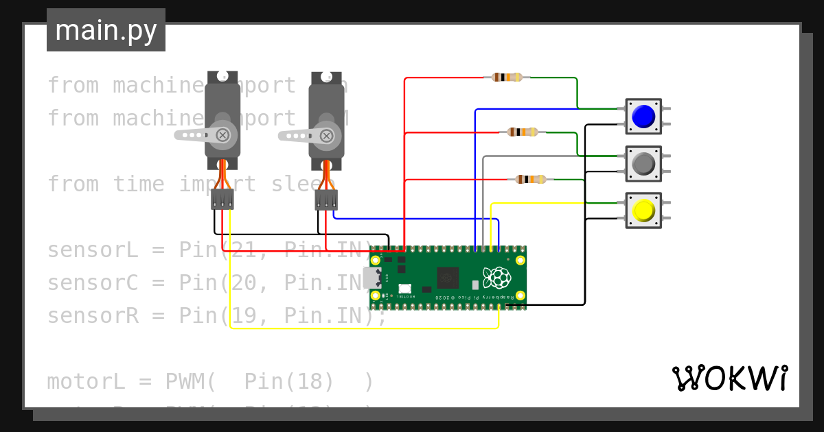 Carrinho Autonomo Wokwi Esp32 Stm32 Arduino Simulator 2256