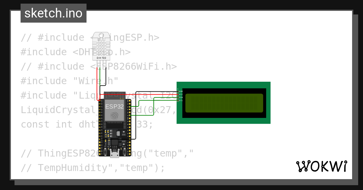 Tempandhumadity Wokwi Esp32 Stm32 Arduino Simulator 