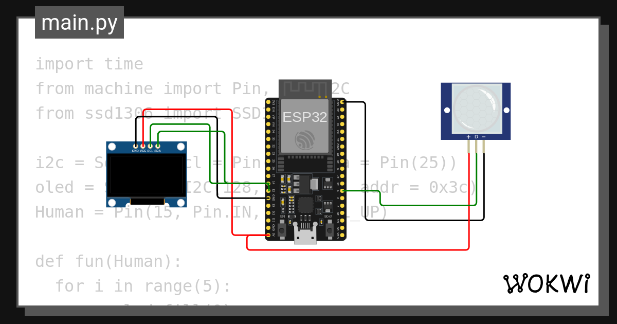 人体红外感应 Wokwi Esp32 Stm32 Arduino Simulator 8183