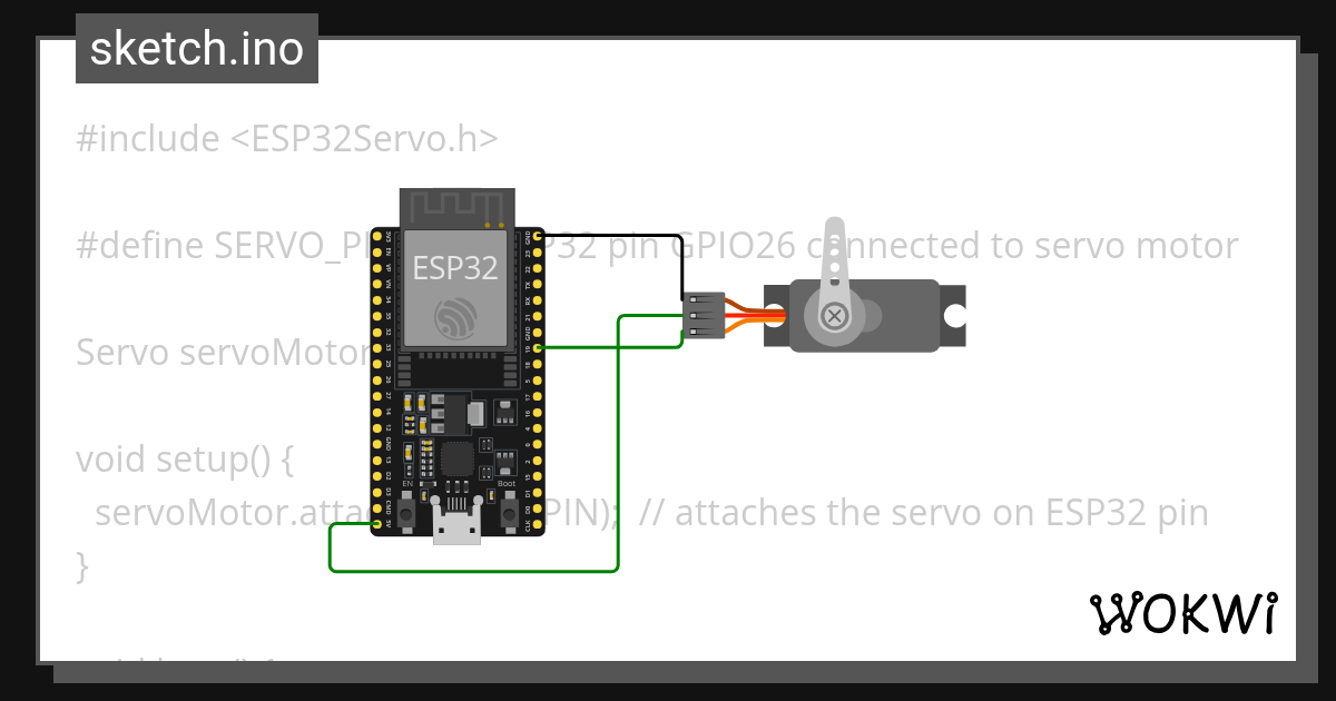 Servo - Wokwi ESP32, STM32, Arduino Simulator