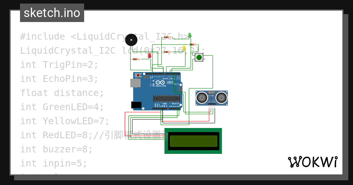超声波测距仪 Wokwi Esp32 Stm32 Arduino Simulator 9668
