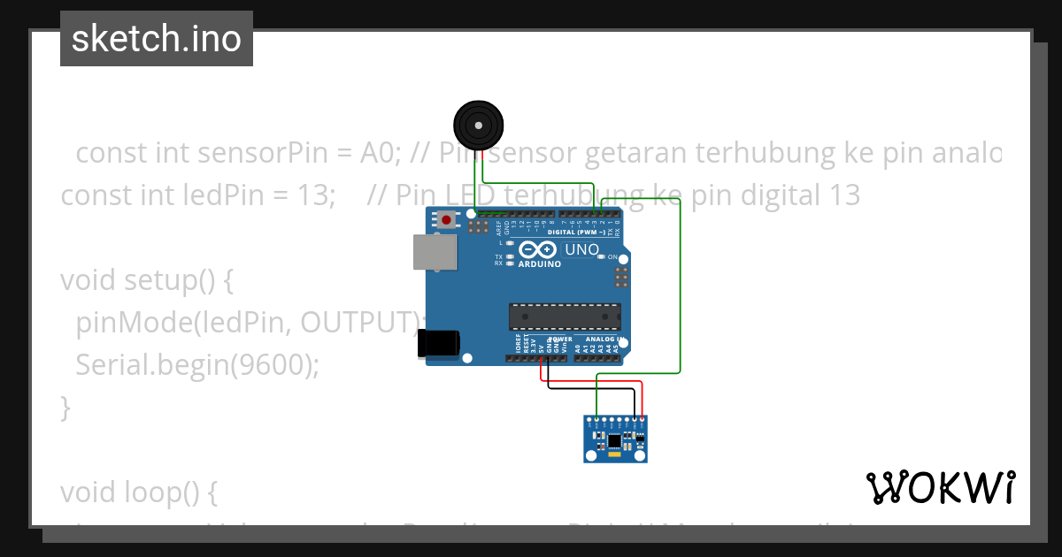 Sensor Getaran Copy Wokwi Esp32 Stm32 Arduino Simulator 2174