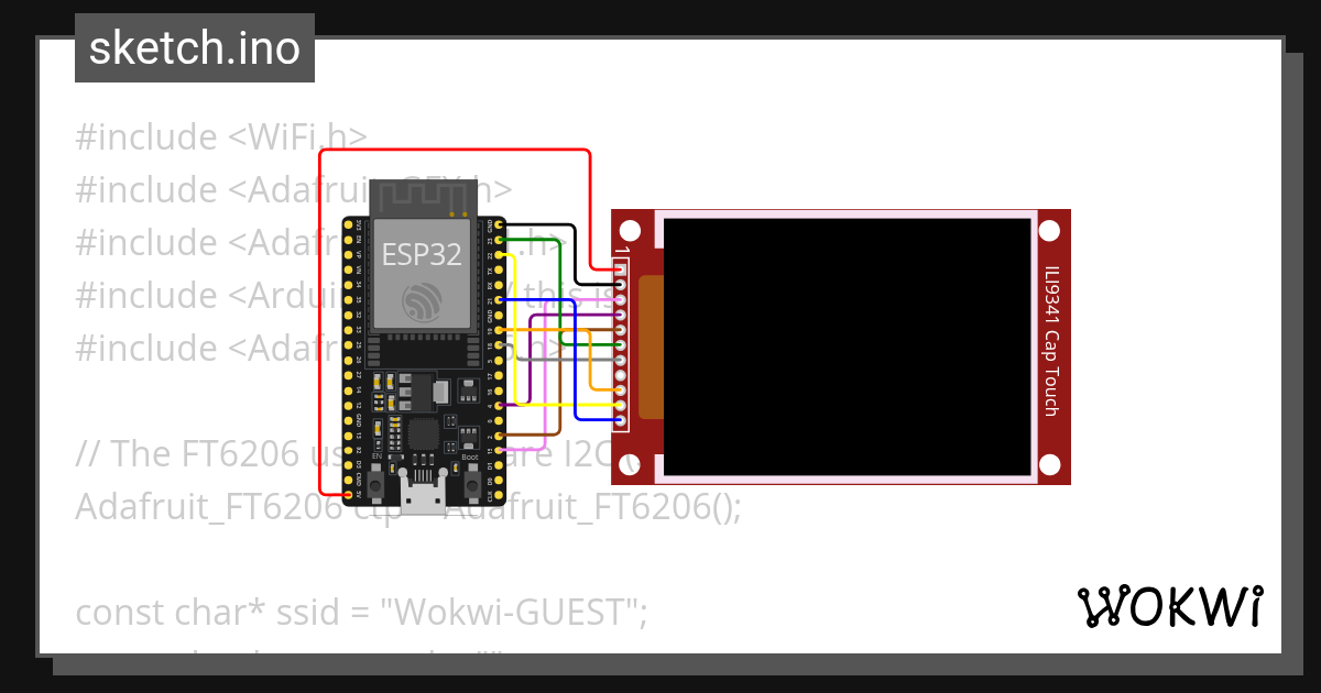 20231114 ESP32 Touch Control - Wokwi ESP32, STM32, Arduino Simulator