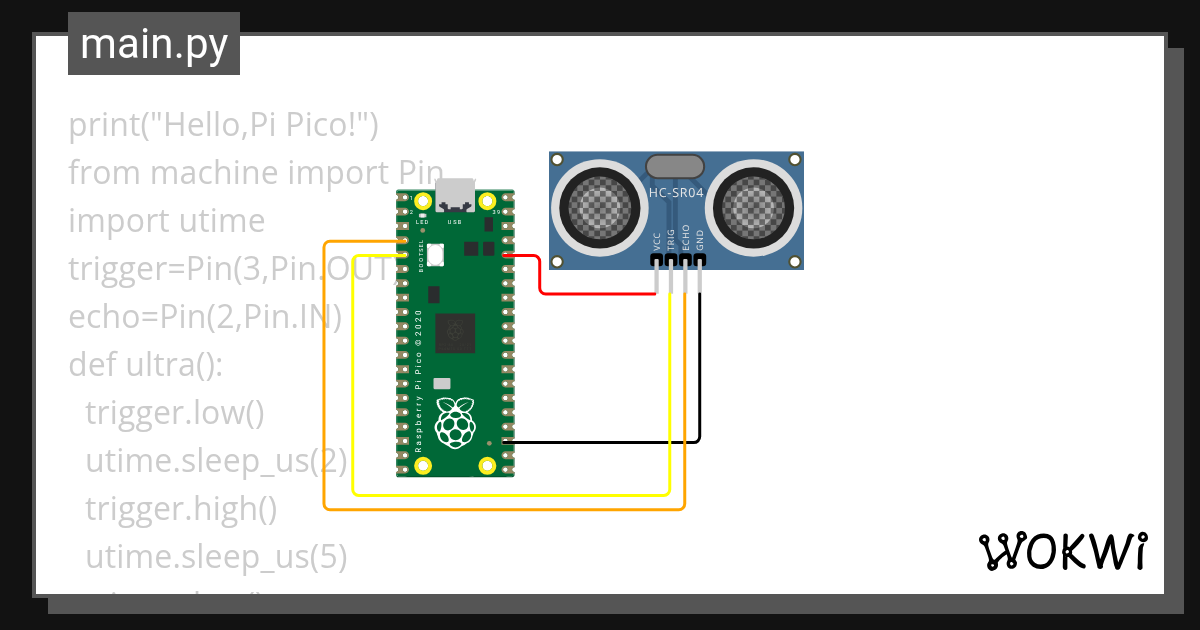 Ultrasonic Distance Sensor Wokwi Esp32 Stm32 Arduino Simulator 4471