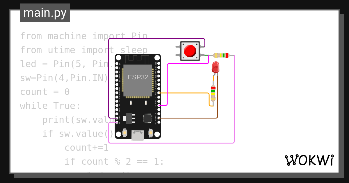 Micropython Switch Copy Wokwi Esp32 Stm32 Arduino Simulator