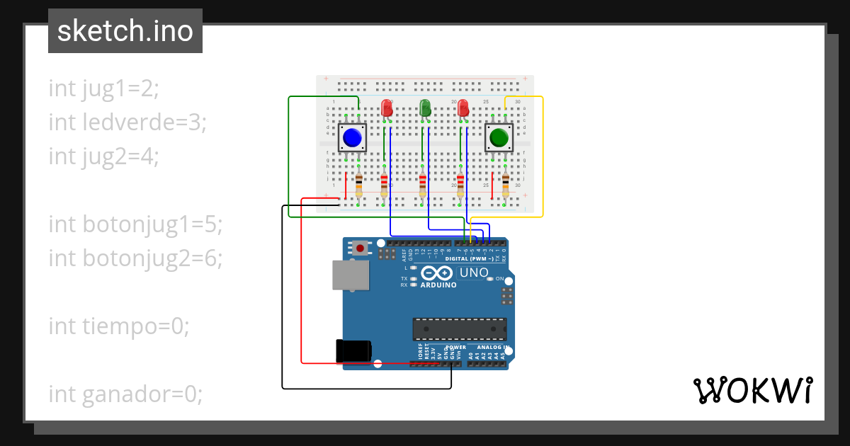 juego de reflejos - Wokwi ESP32, STM32, Arduino Simulator