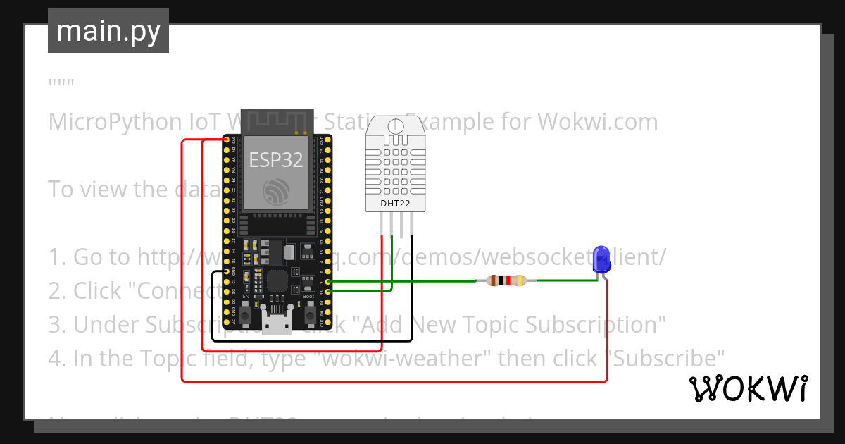 MQTT--LED - Wokwi ESP32, STM32, Arduino Simulator
