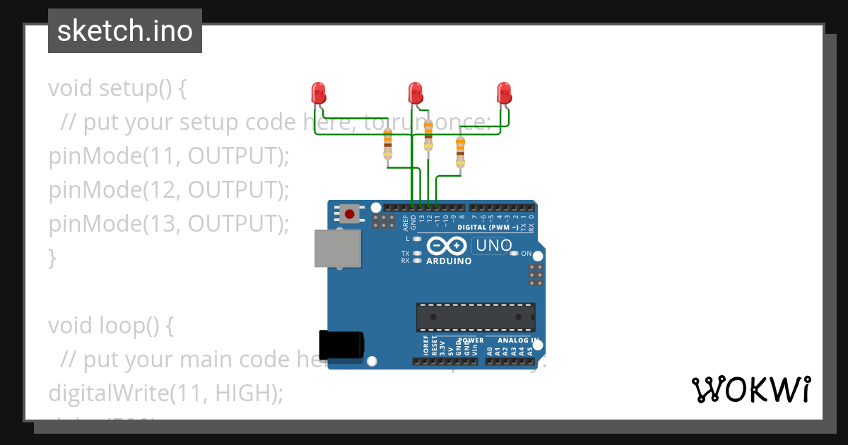 neda Rangkain wokwi lampu kedap kedip - Wokwi ESP32, STM32, Arduino Simulator