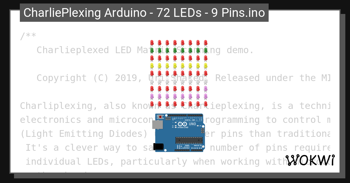 Multiplexing72leds Copy Wokwi Esp32 Stm32 Arduino Simulator 7029