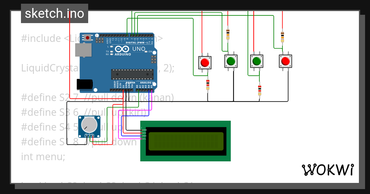 LCD_Menu - Wokwi ESP32, STM32, Arduino Simulator