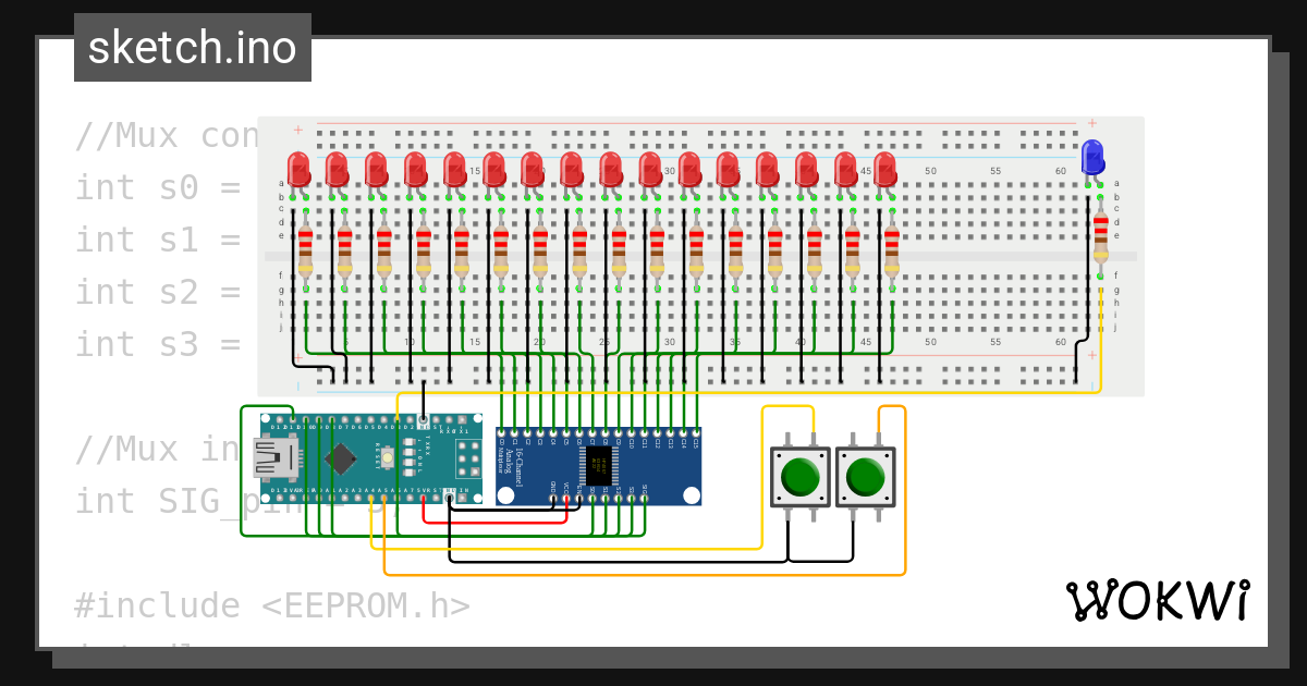 Nano Mux 16ch Copyx Wokwi Esp32 Stm32 Arduino Simulator