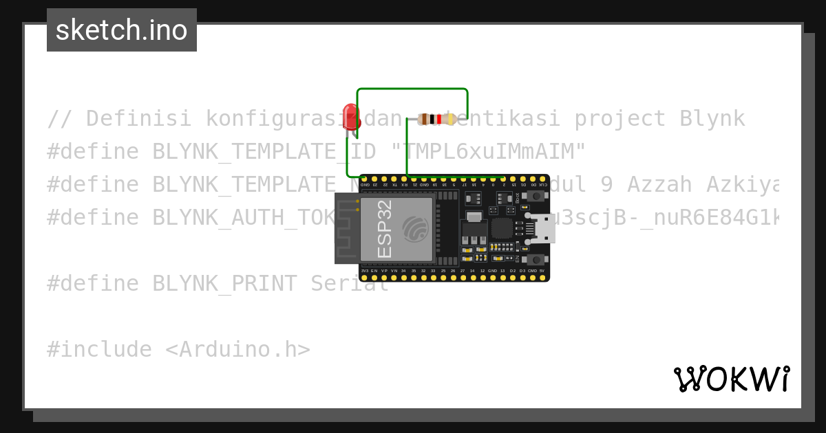 Tp Iot Modul 9 Azzah Azkiyah Angeli Syahwa Copy Wokwi Esp32 Stm32 Arduino Simulator 2593