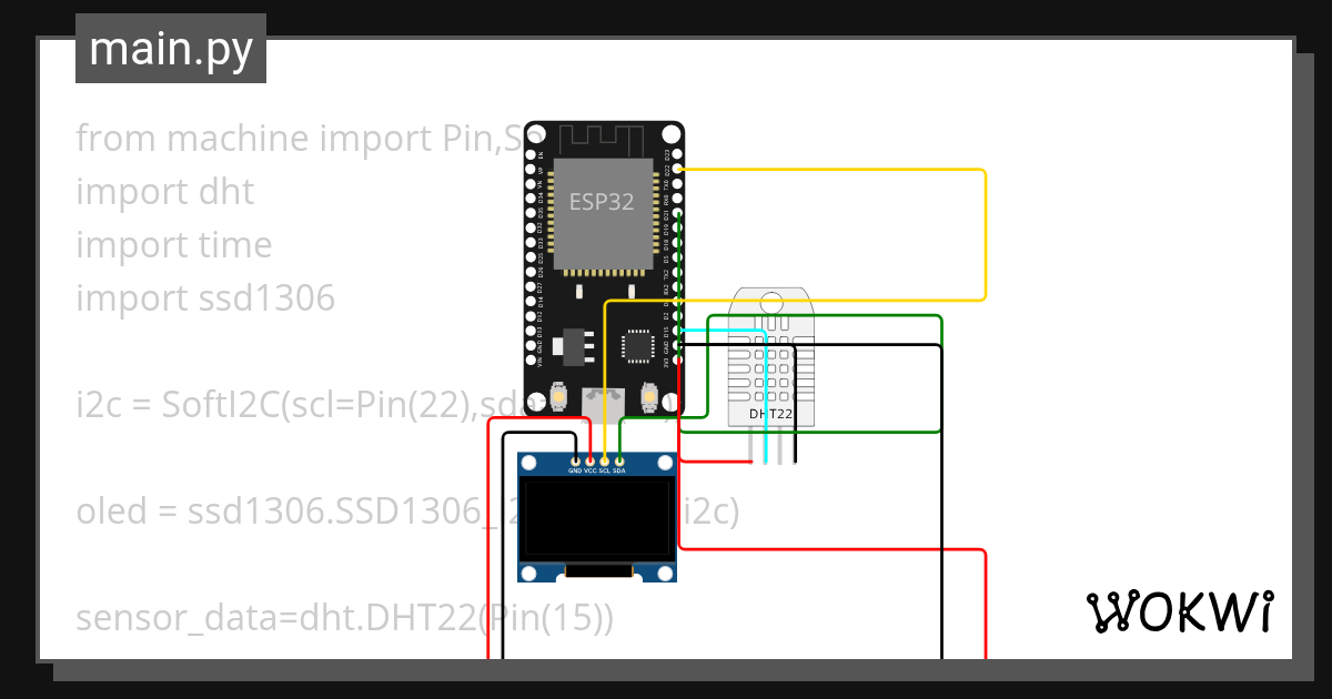 Temperature using ESP32 - Wokwi ESP32, STM32, Arduino Simulator