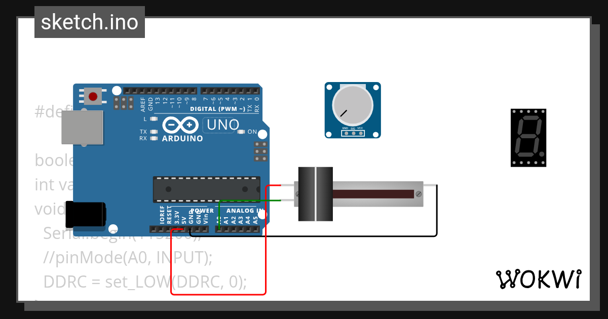 prueba potenciometro - Wokwi ESP32, STM32, Arduino Simulator