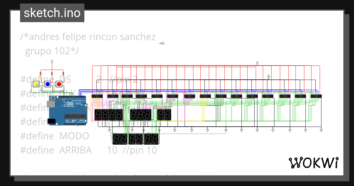Prueba Desplazamiento 74HC595 Copy (3) - Wokwi ESP32, STM32, Arduino Simulator
