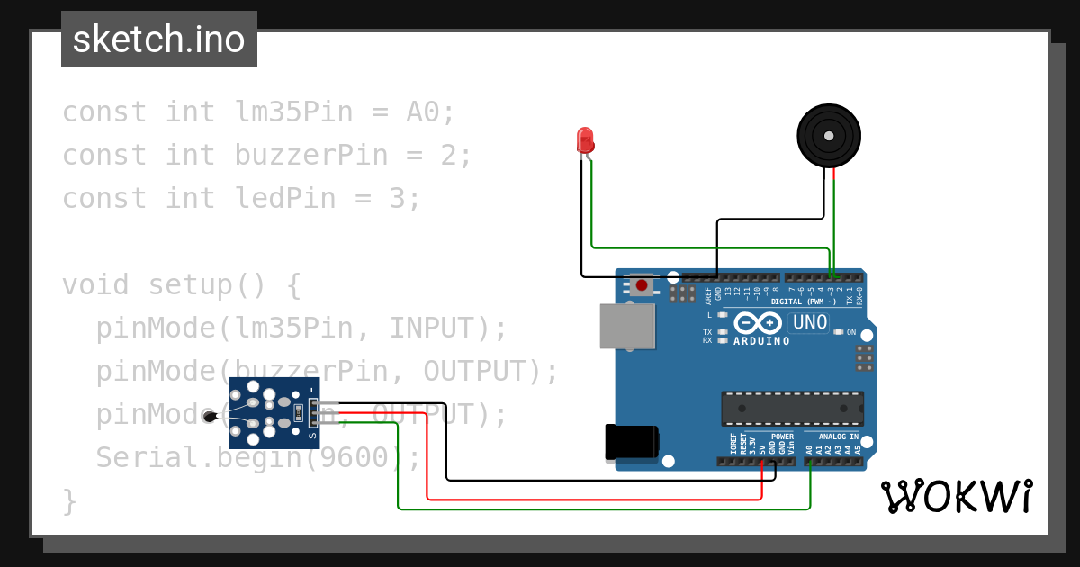 Temp Sensor Wokwi Esp32 Stm32 Arduino Simulator