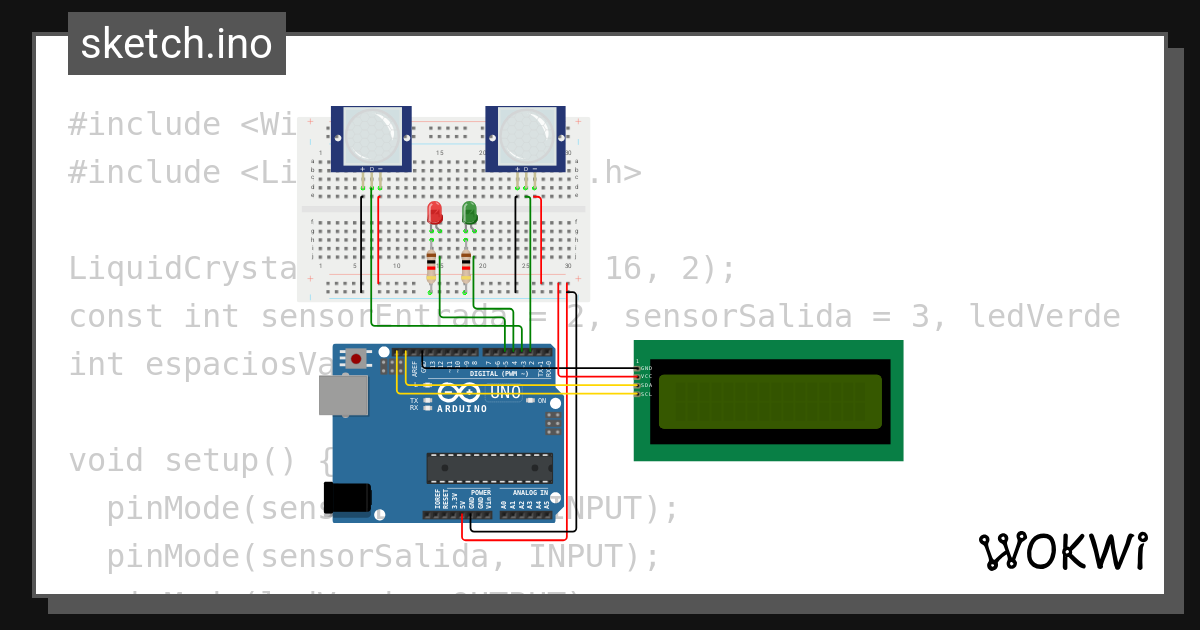 Act Sensor Estacionamiento Wokwi Esp32 Stm32 Arduino Simulator 5280