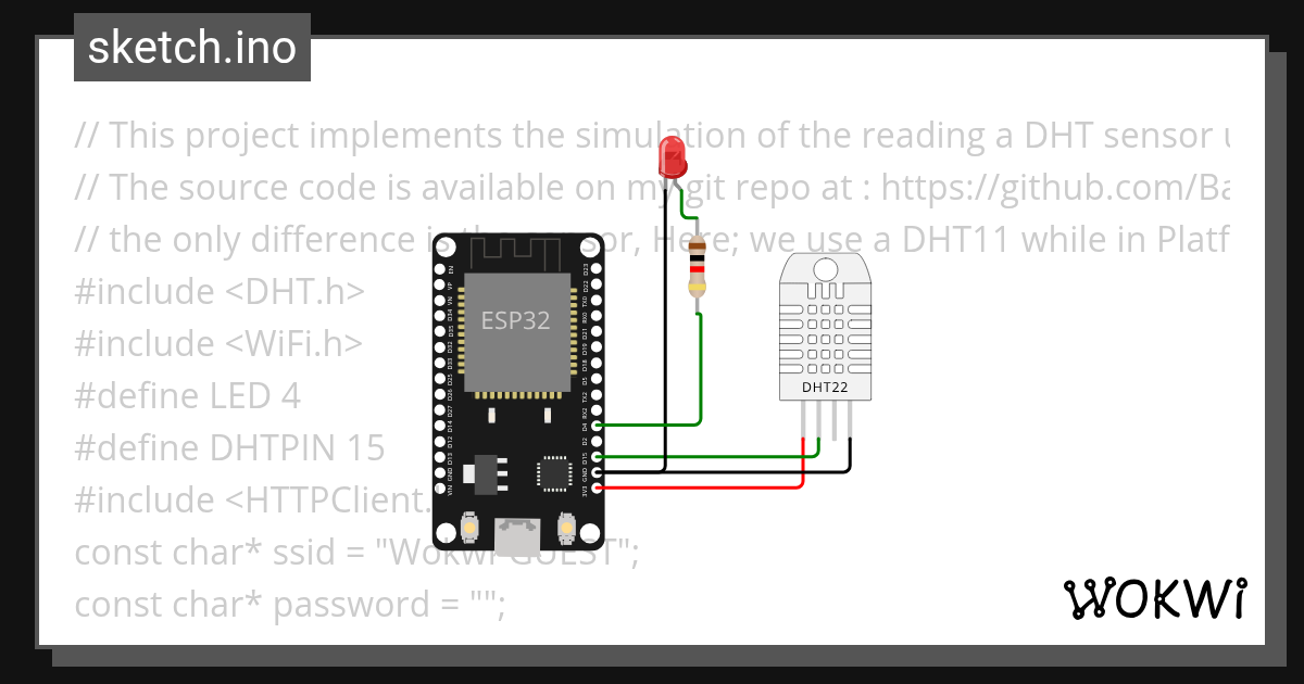 dht sensor Copy - Wokwi ESP32, STM32, Arduino Simulator