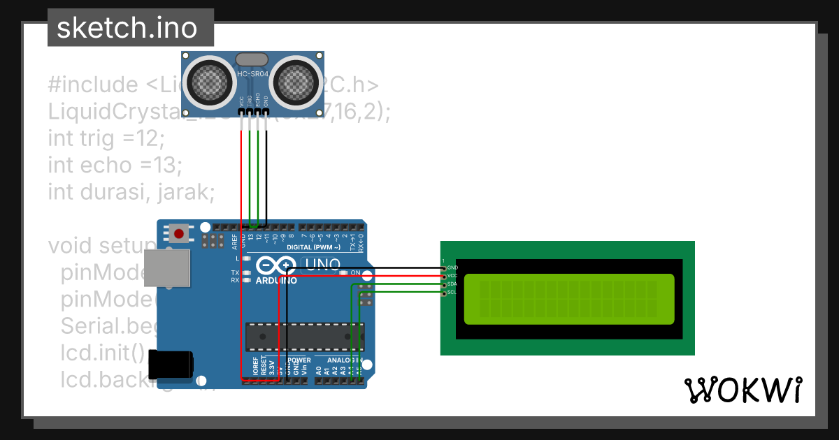 Ultra sonic 2 - Wokwi ESP32, STM32, Arduino Simulator