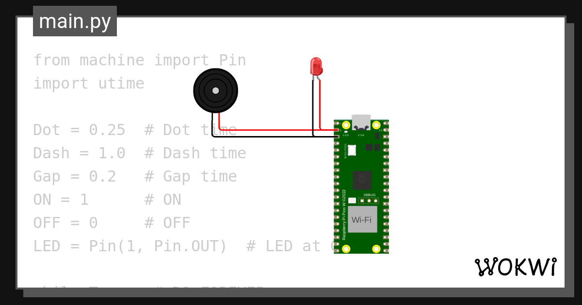 Sos Signal Wokwi Esp32 Stm32 Arduino Simulator 2910