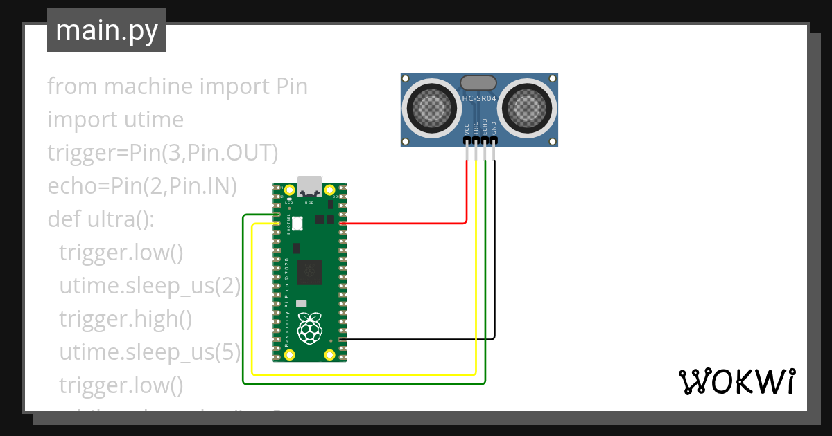 Ultrasonic Distance Sensor Wokwi Esp32 Stm32 Arduino Simulator 