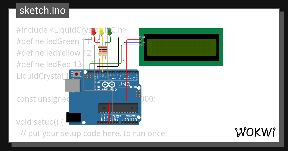 Pas 1 Traffic Countdown Wokwi Esp32 Stm32 Arduino Simulator