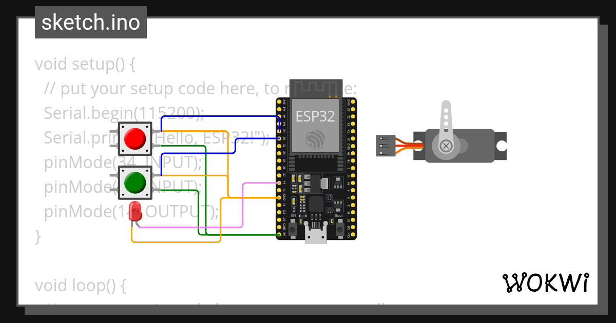 tombol sakelar - Wokwi ESP32, STM32, Arduino Simulator