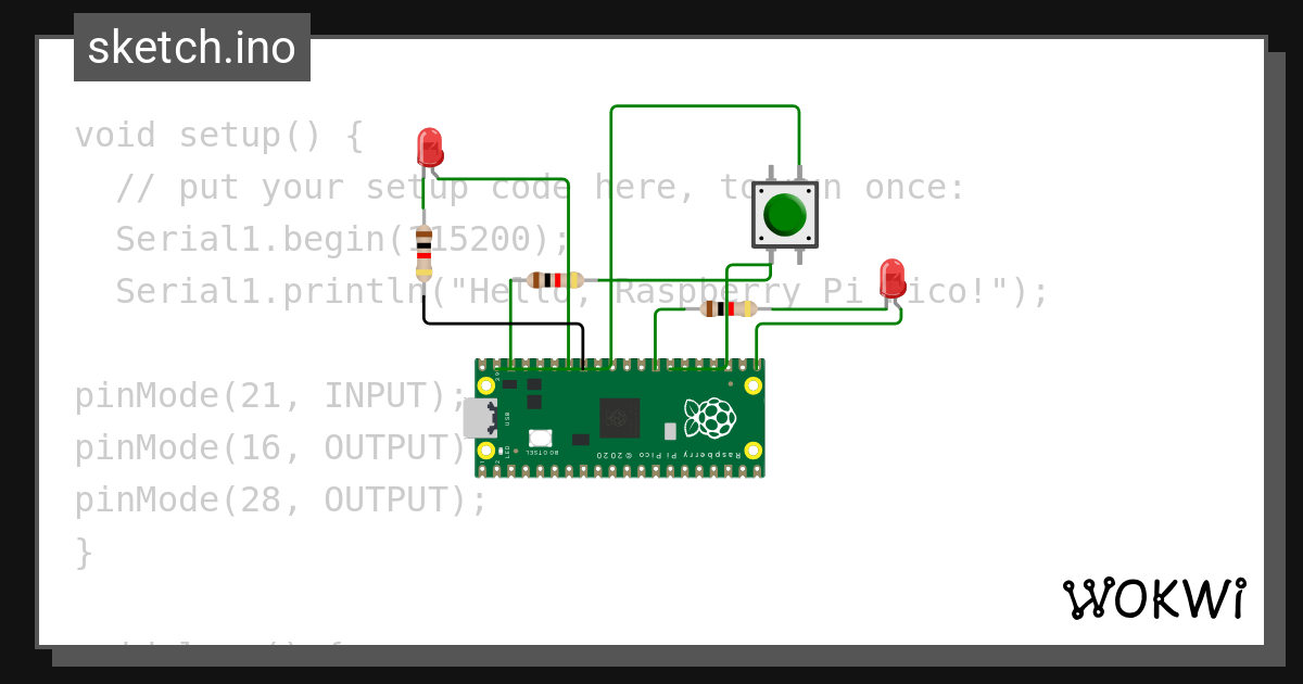 Led X2 Wokwi Esp32 Stm32 Arduino Simulator