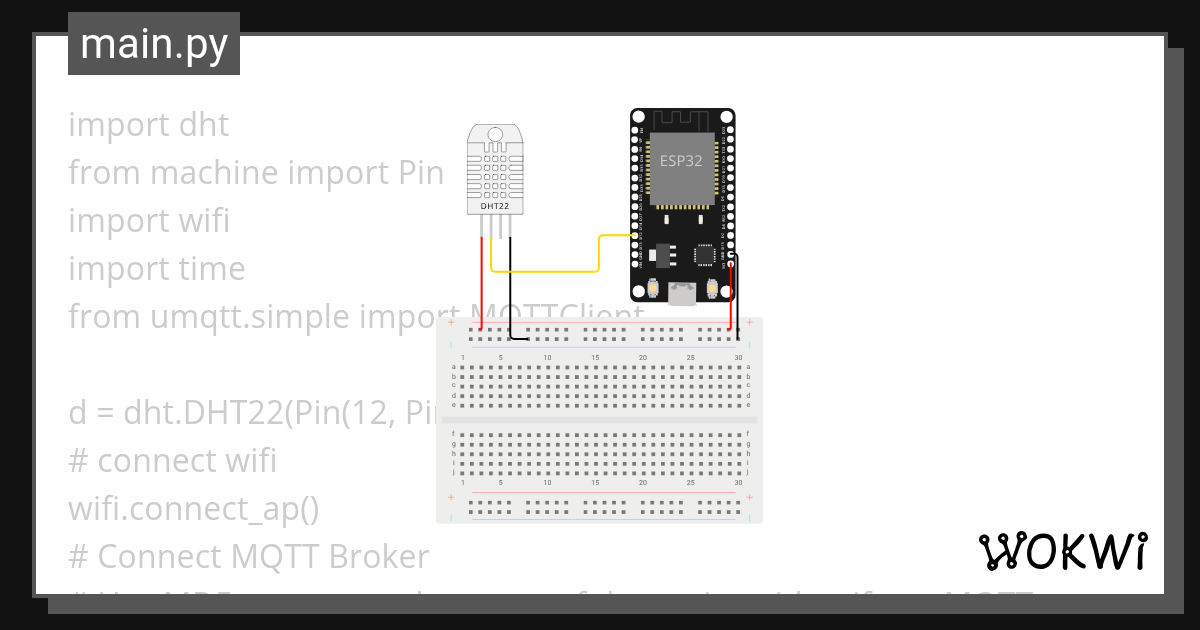 PyIoT_MQTT_1 - Wokwi ESP32, STM32, Arduino Simulator