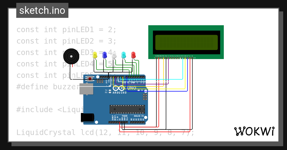 Basic Lamp5 For Loop Wokwi Esp32 Stm32 Arduino Simulator