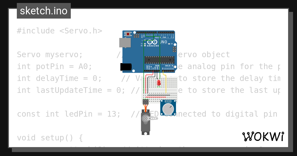 Servo Controll Wokwi Esp32 Stm32 Arduino Simulator