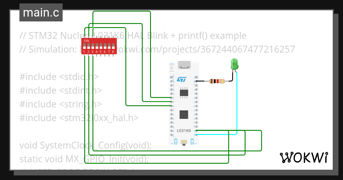 ST Nucleo L031 - Logic Operations Copy (2) - Wokwi ESP32, STM32, Arduino Simulator