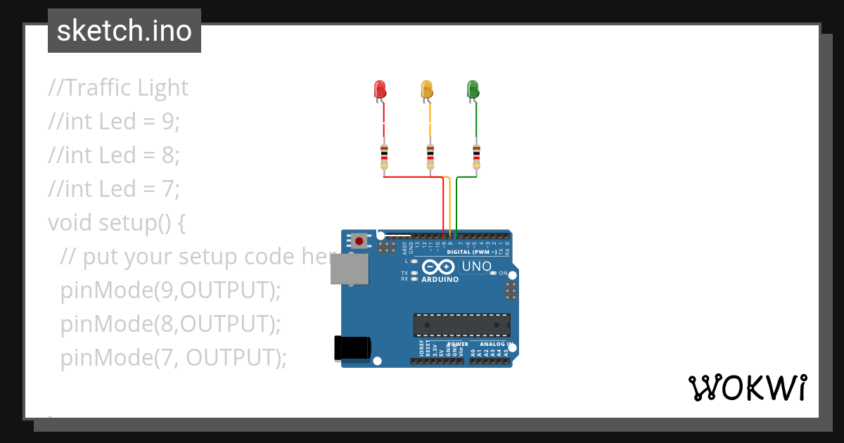 TRAFFIC LIGHT COPY - Wokwi ESP32, STM32, Arduino Simulator