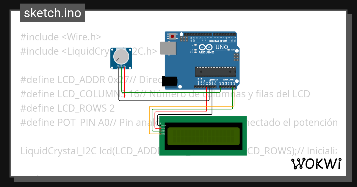 POT_y_LCDI2C - Wokwi ESP32, STM32, Arduino Simulator