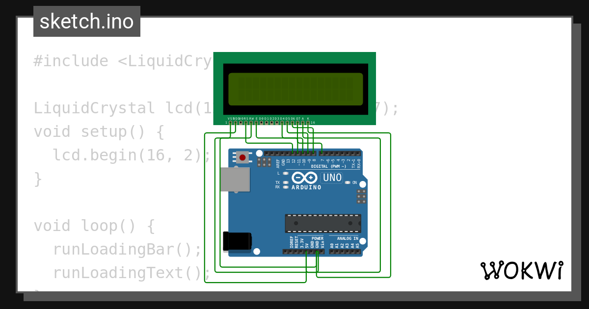 Screen Saver Loading Bar Wokwi Esp32 Stm32 Arduino Simulator