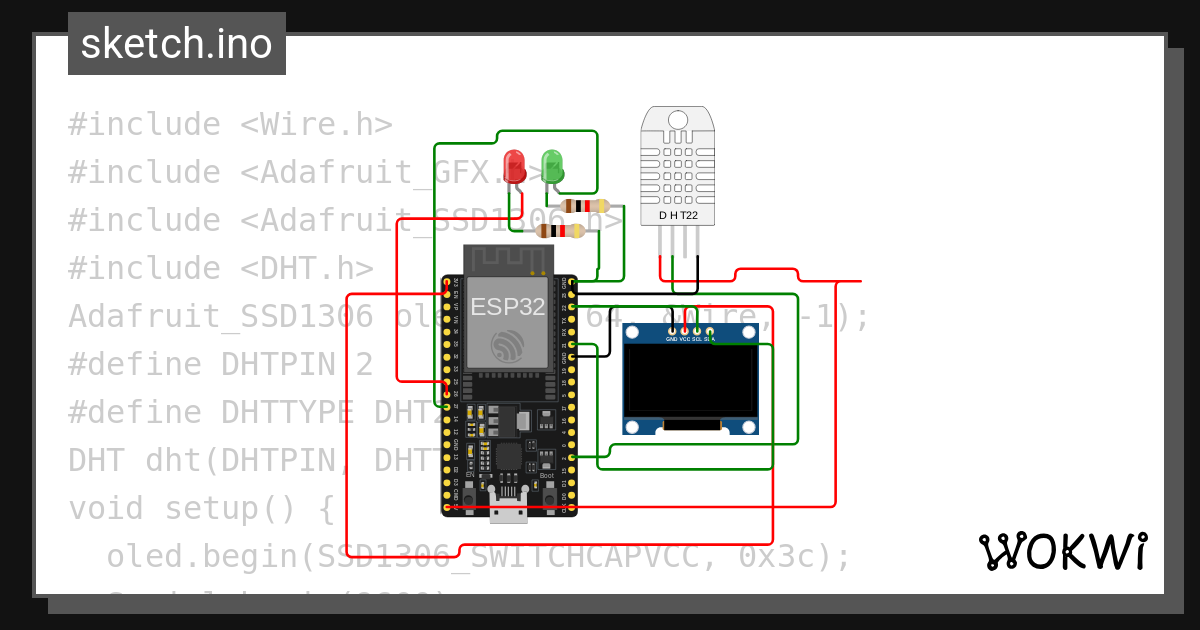 Sensor Dht Oled Wokwi Esp32 Stm32 Arduino Simulator 4292